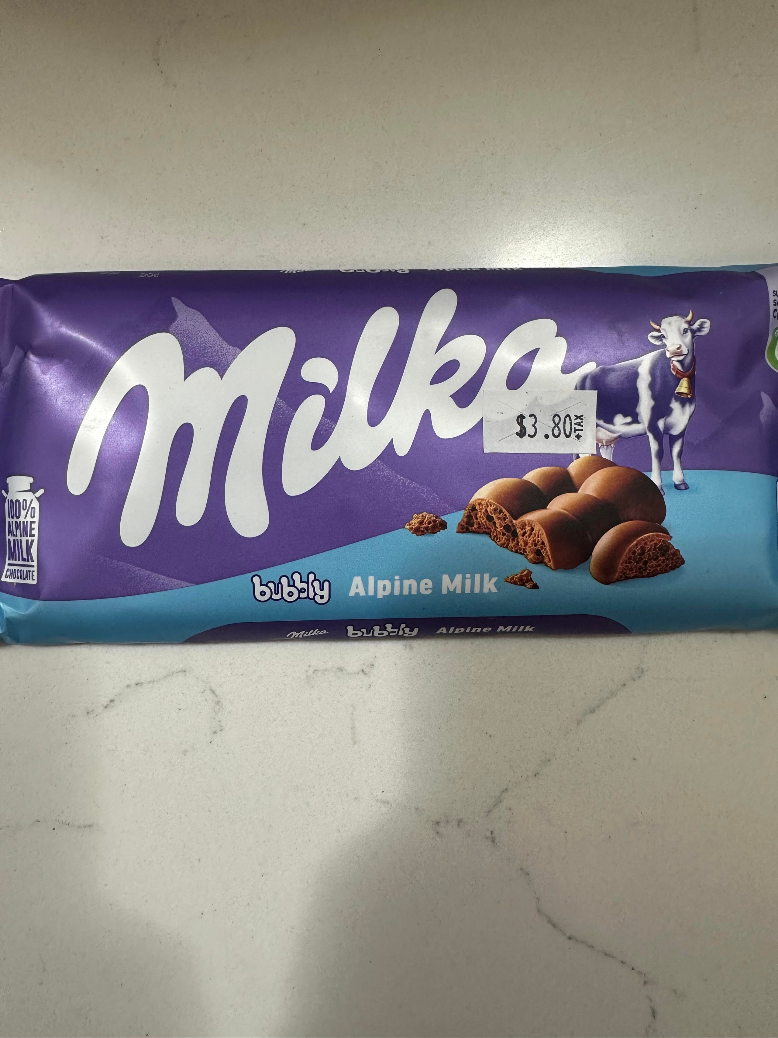 4X Milka Bubbly Alpine Milk Chocolate Bars 4x100g | Garrison Goodies